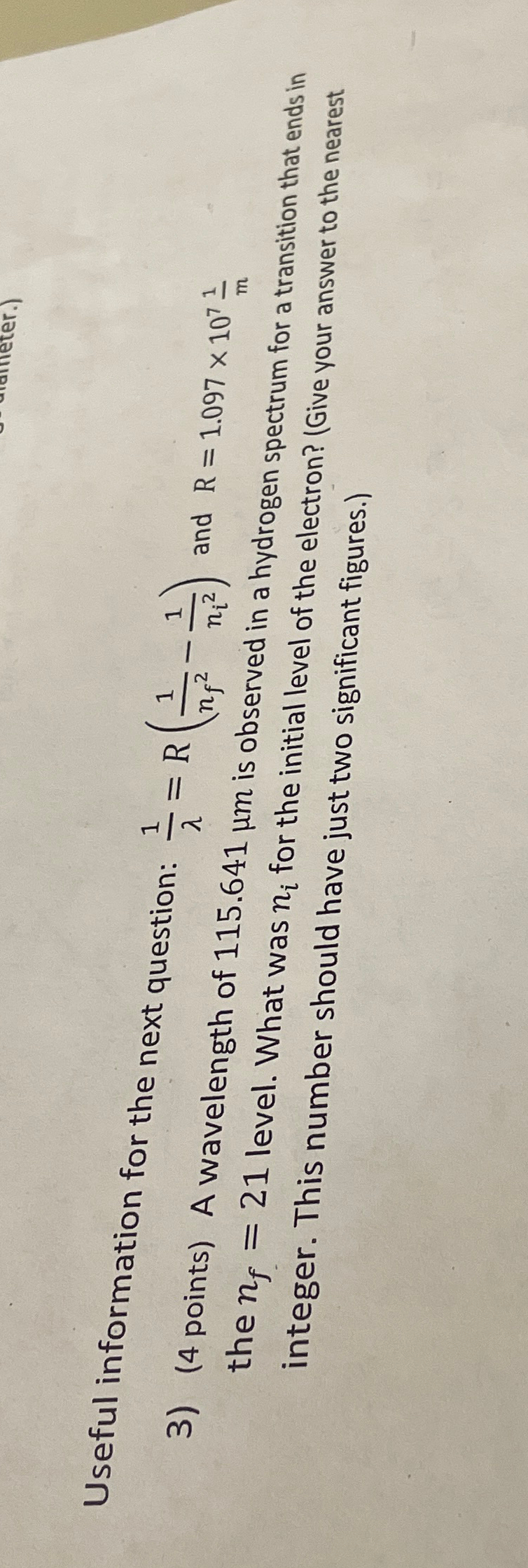 Solved Useful information for the next question: | Chegg.com