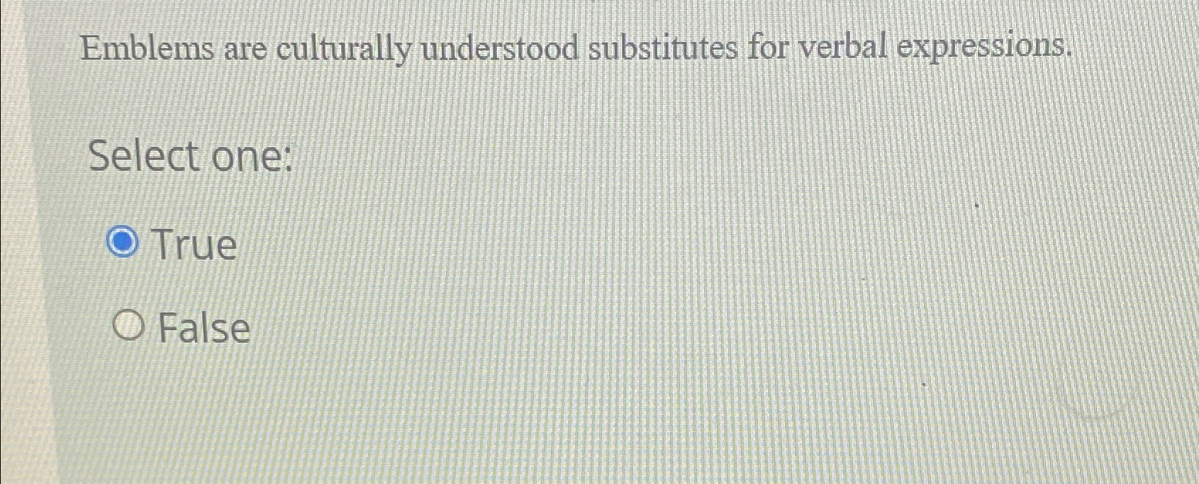 Solved Emblems are culturally understood substitutes for | Chegg.com