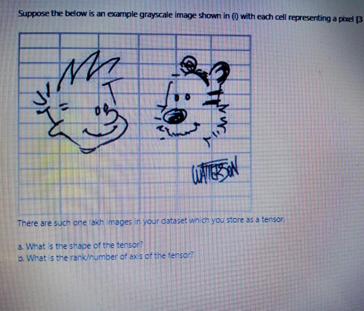 Solved Suppose the below is an example grayscale image shown | Chegg.com