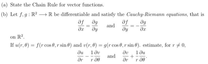 Solved ду (a) State the Chain Rule for vector functions. (b) | Chegg.com