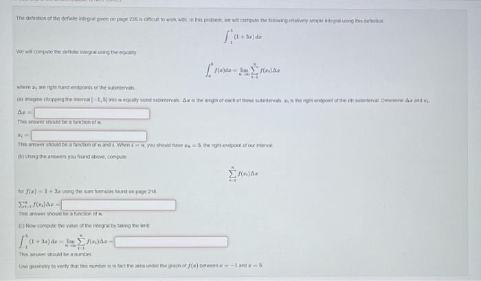 Solved ∫−11(1+2x)dx We wit compute he dethite bhegrat uning | Chegg.com