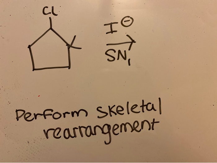 Solved perform skeletal rearrangement after carbocation | Chegg.com