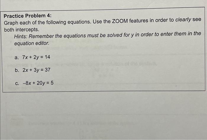 Solved Practice Problem 4: Graph each of the following | Chegg.com