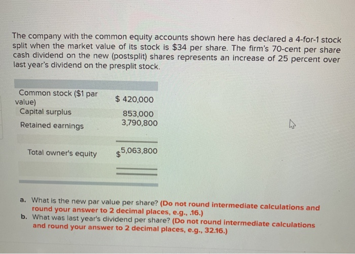 Solved The company with the common equity accounts shown | Chegg.com