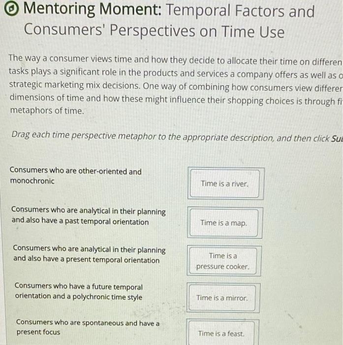 Solved () Mentoring Moment: Temporal Factors and Consumers' | Chegg.com