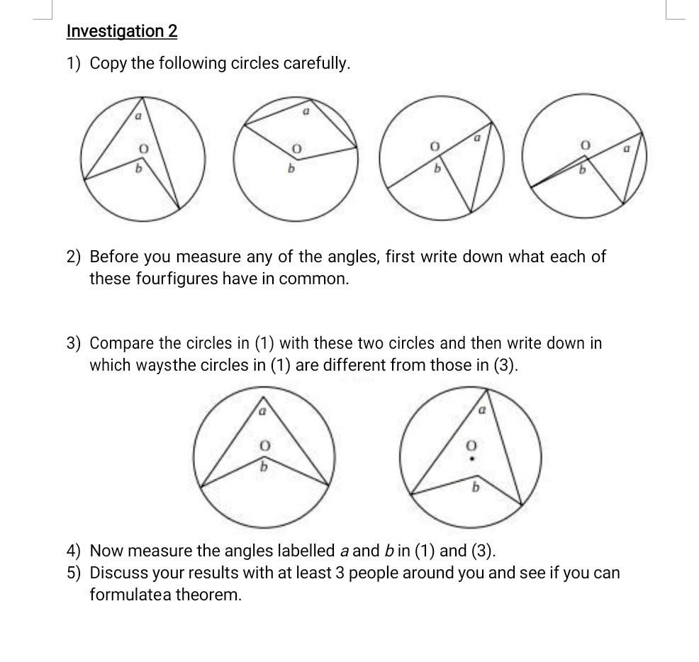 Solved 1) Copy the following circles carefully. 2) Before | Chegg.com