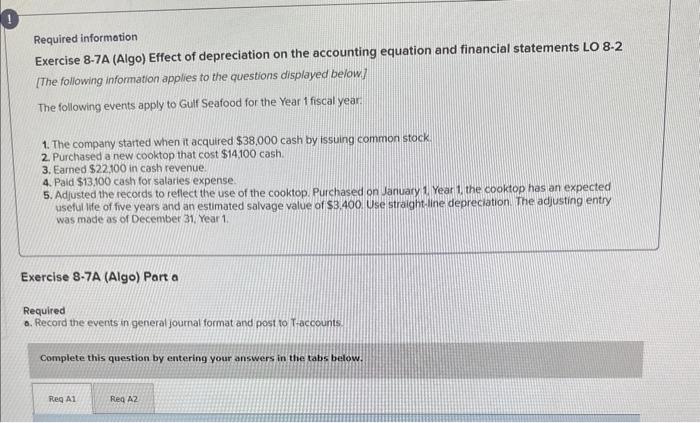 Solved Required information Exercise 8-7A (Algo) Effect of | Chegg.com