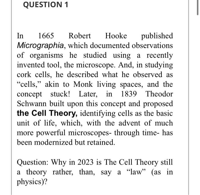 Robert Hooke Cell Theory