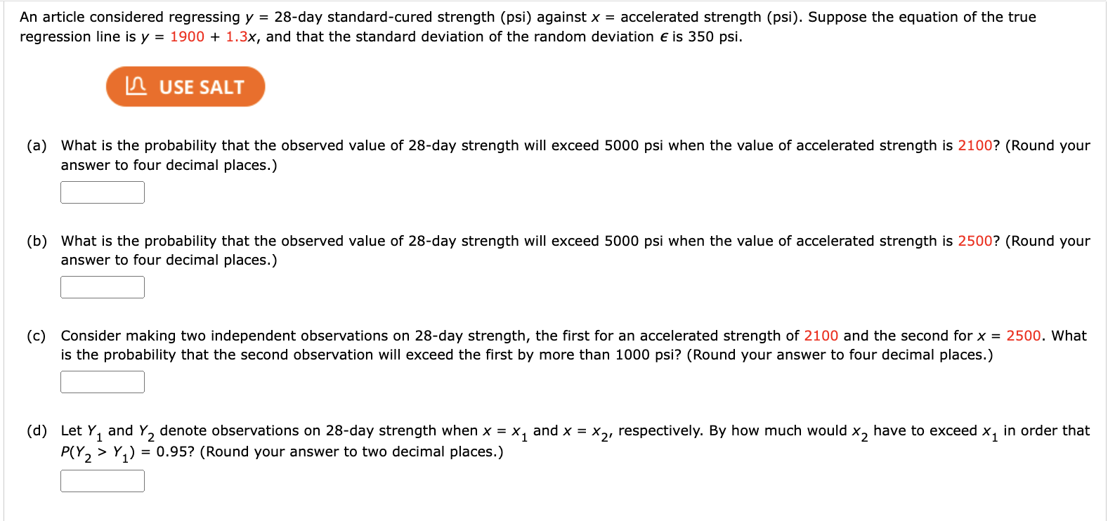 Solved An article considered regressing y=28-day | Chegg.com