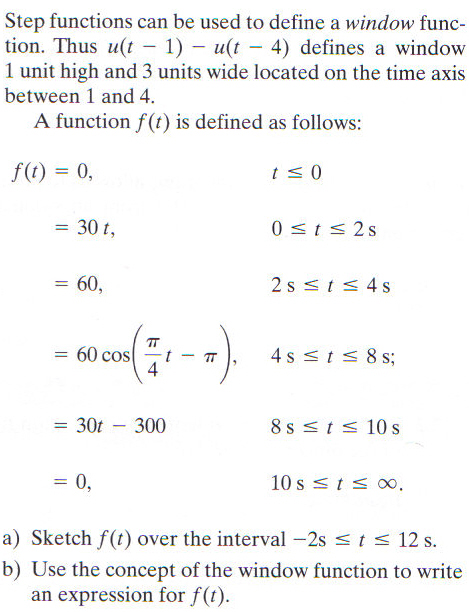 Solved Step functions can be used to define a window | Chegg.com