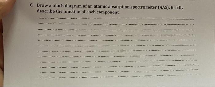 Solved Draw a block diagram of an atomic absorption | Chegg.com