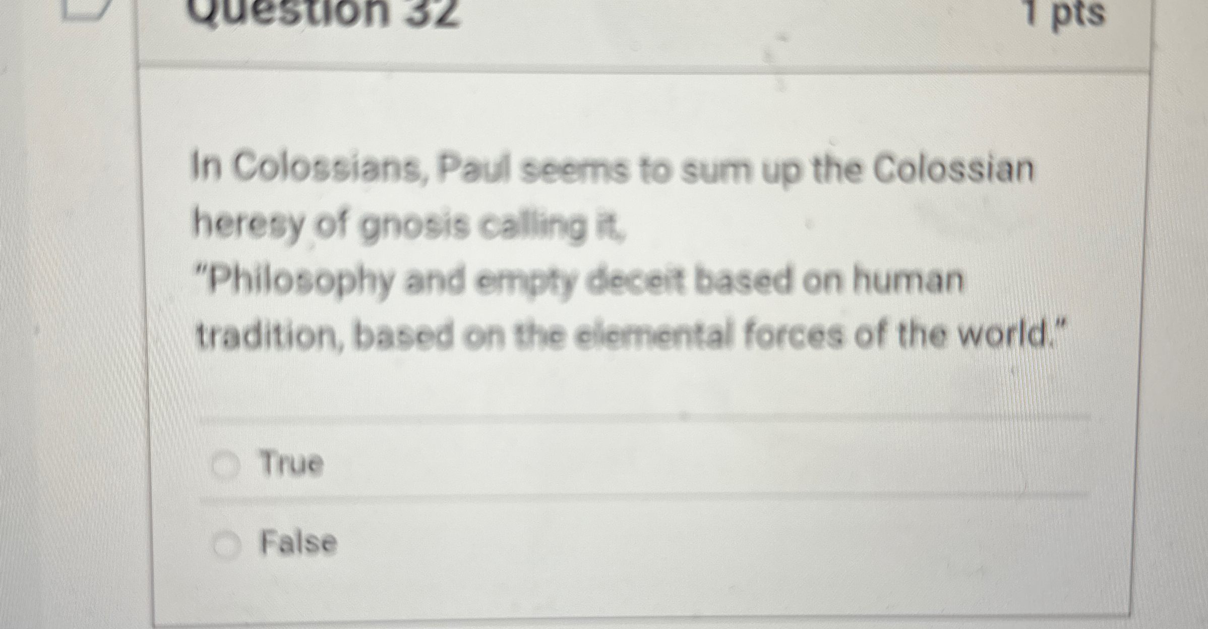 Solved In Colossians, Paul seems to sum up the | Chegg.com