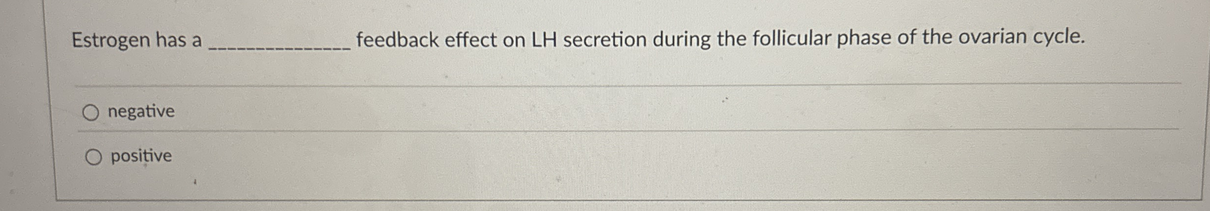 Solved Estrogen has a ﻿feedback effect on LH secretion | Chegg.com