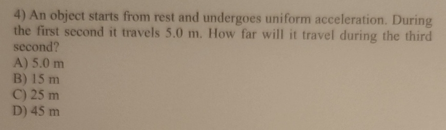 Solved An object starts from rest and undergoes uniform | Chegg.com