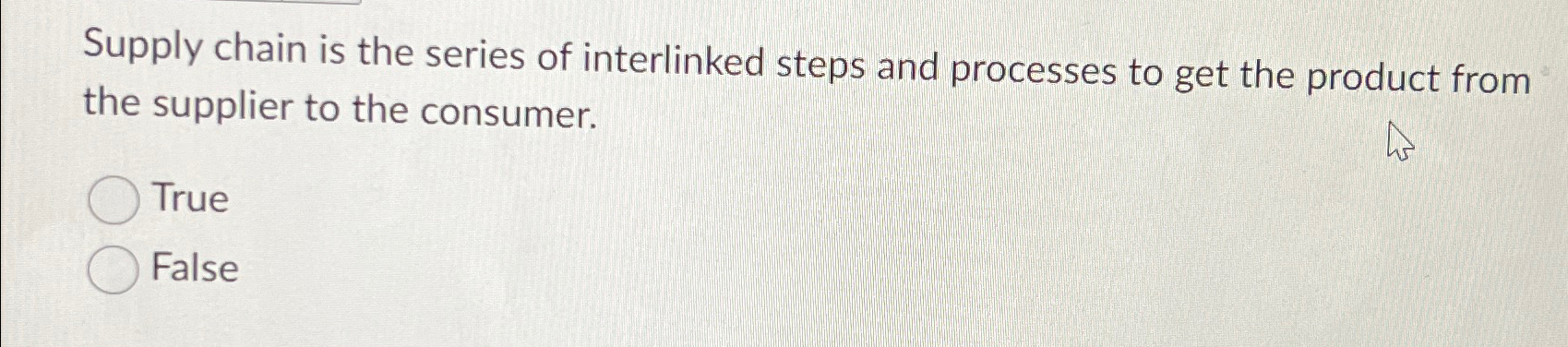 Solved Supply chain is the series of interlinked steps and | Chegg.com