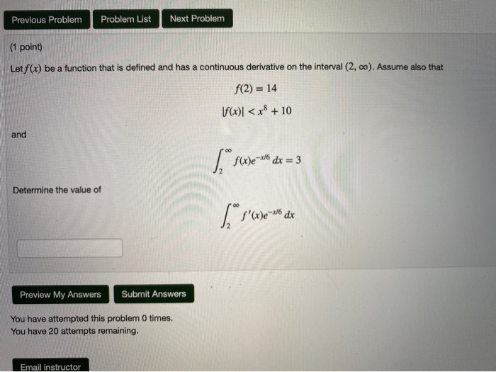 Solved Previous Problem Problem List Next Problem 1 Point 6717