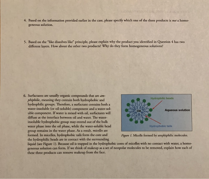 Solved Question 7 Based on the "like dissolves like" | Chegg.com