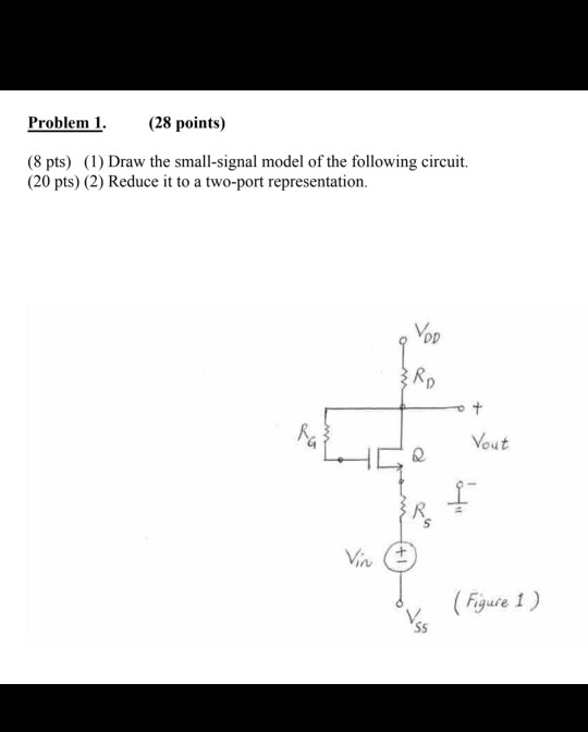 Solved Draw the small signal model of the following circuit | Chegg.com