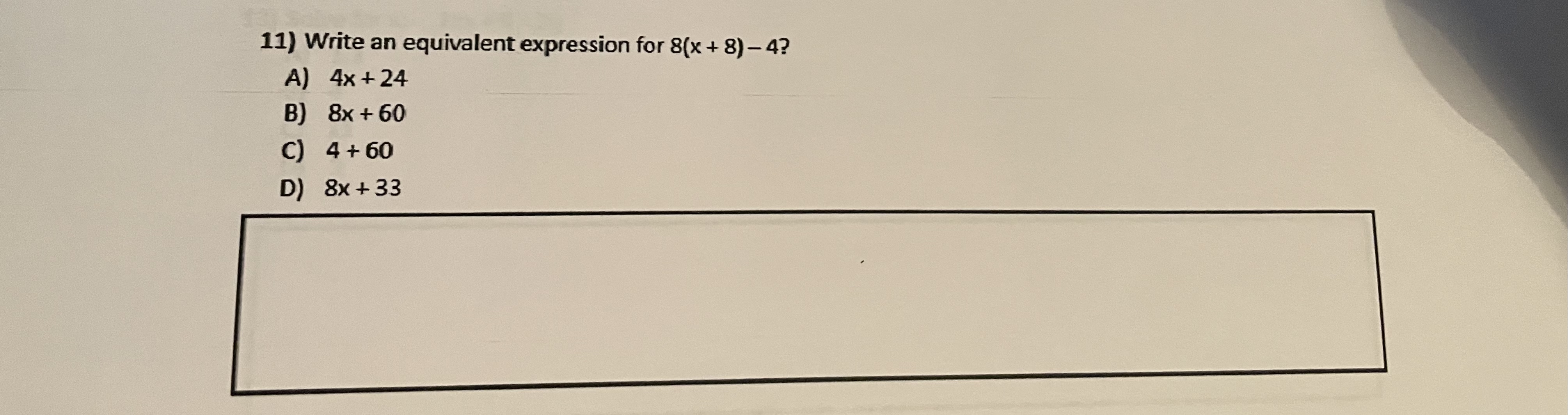 Solved Write an equivalent expression for | Chegg.com