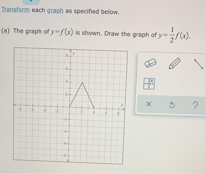Solved Transform each graph as specified below. (a) The | Chegg.com