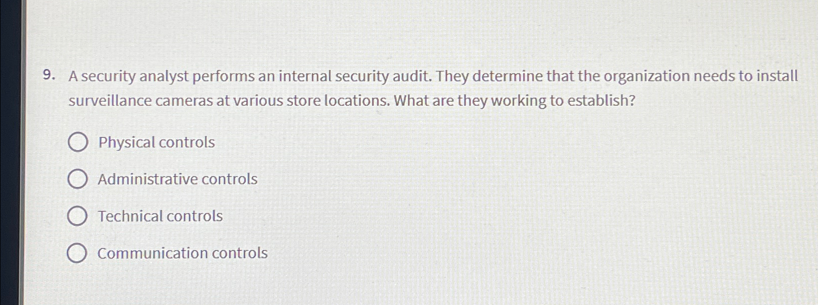 Solved A security analyst performs an internal security | Chegg.com