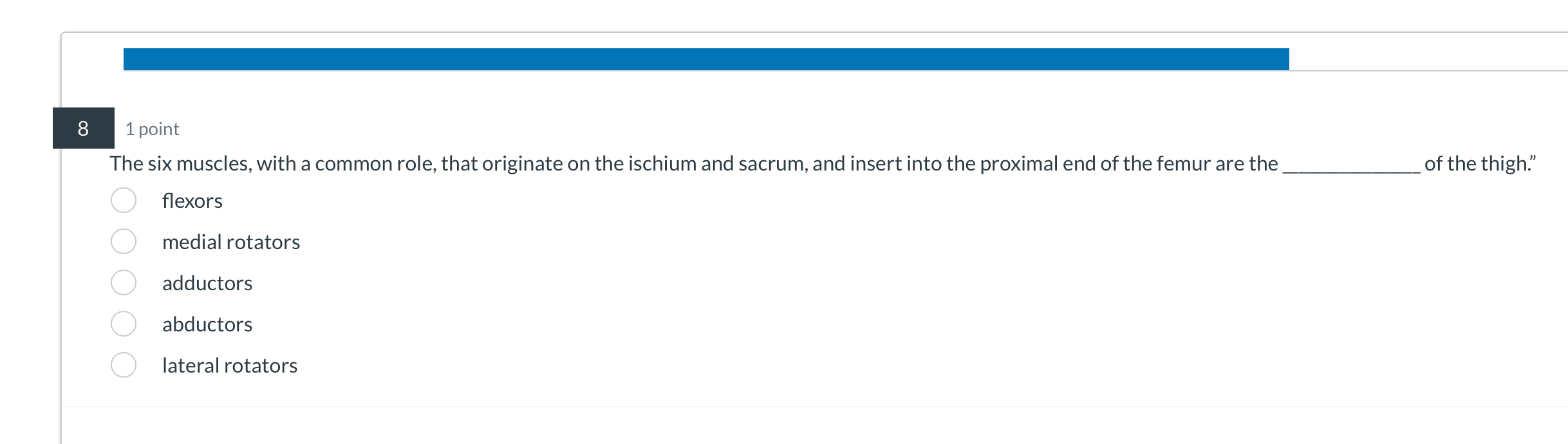 Solved 81 ﻿pointThe six muscles, with a common role, that | Chegg.com