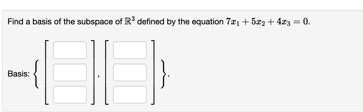 Solved Find a basis of the subspace of R3 ﻿defined by the | Chegg.com
