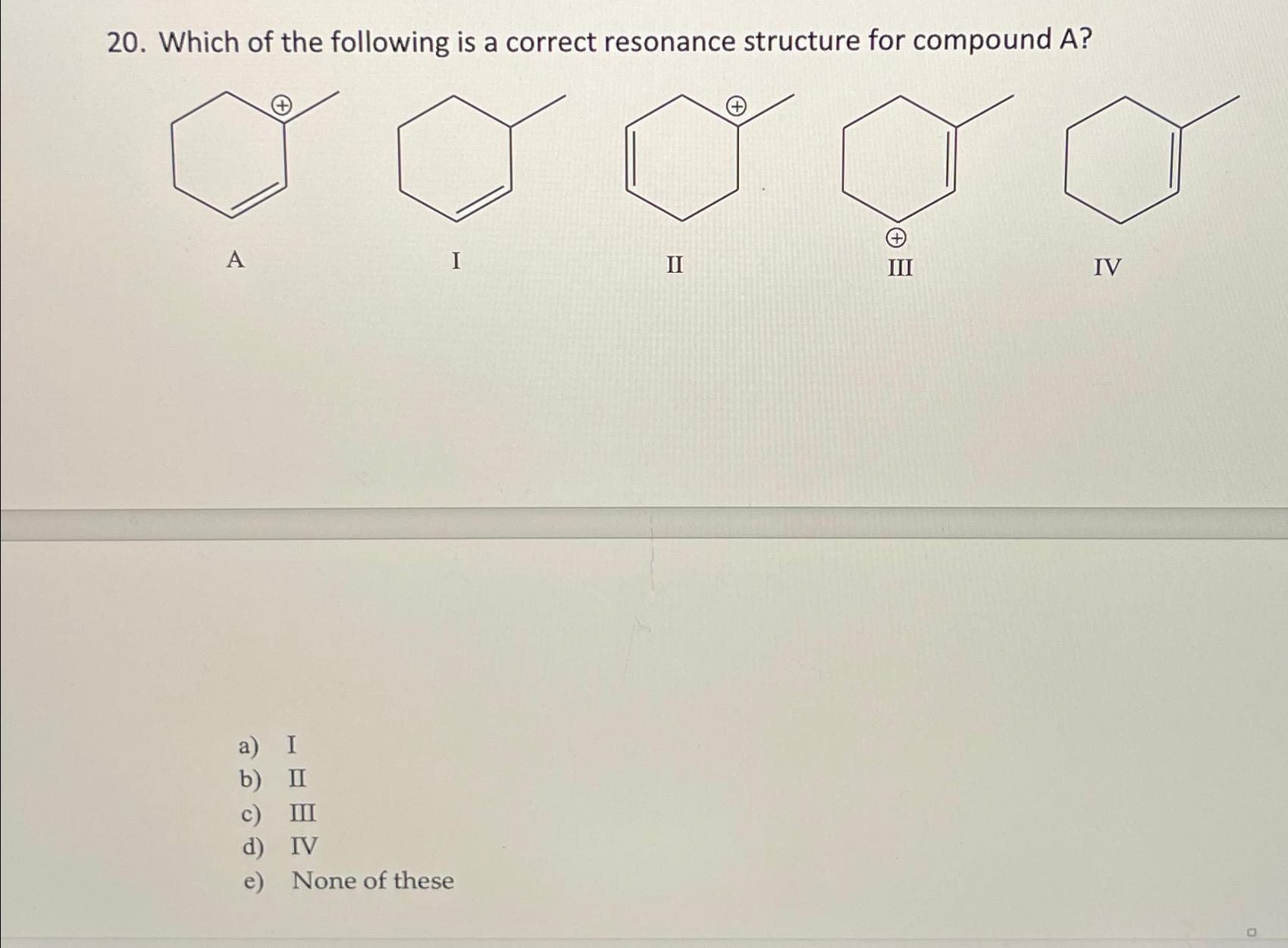 Solved Which of the following is a correct resonance | Chegg.com