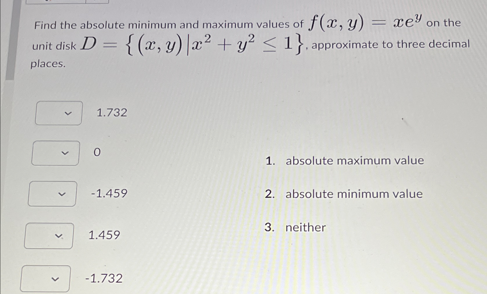Solved Find the absolute minimum and maximum values of | Chegg.com