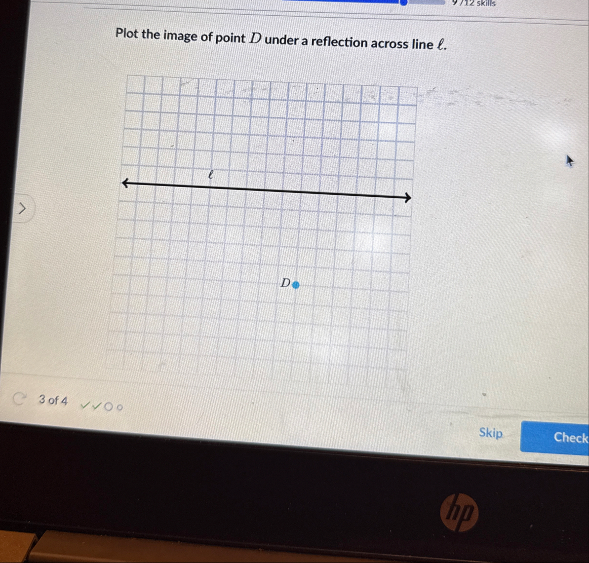 Solved Plot the image of point D ﻿under a reflection across | Chegg.com