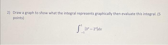 Solved 2) Draw a graph to show what the integral represents | Chegg.com