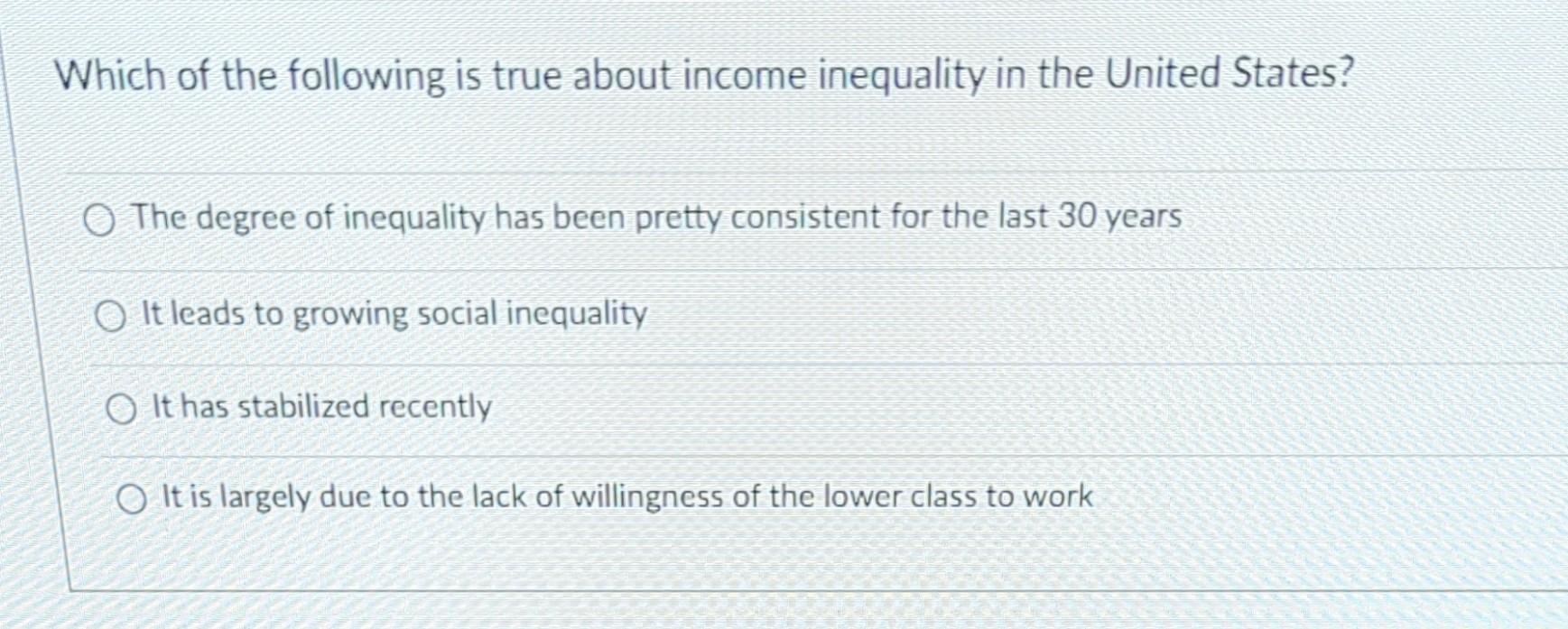 Solved Which of the following is true about income | Chegg.com
