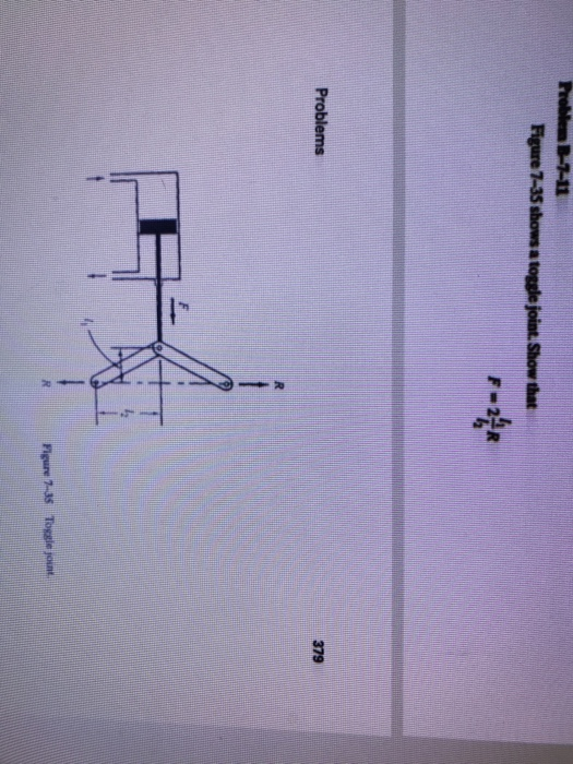 Solved Figure 7-35 shows a toggle joint. Show that F-2-R | Chegg.com