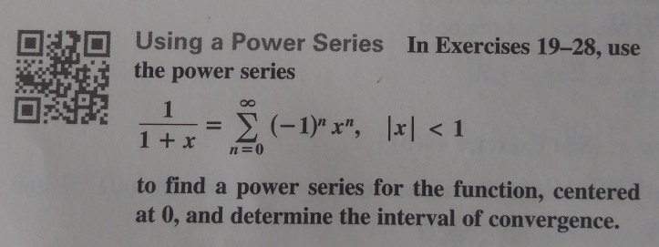Solved Using a Power Series In Exercises 19–28, use the | Chegg.com