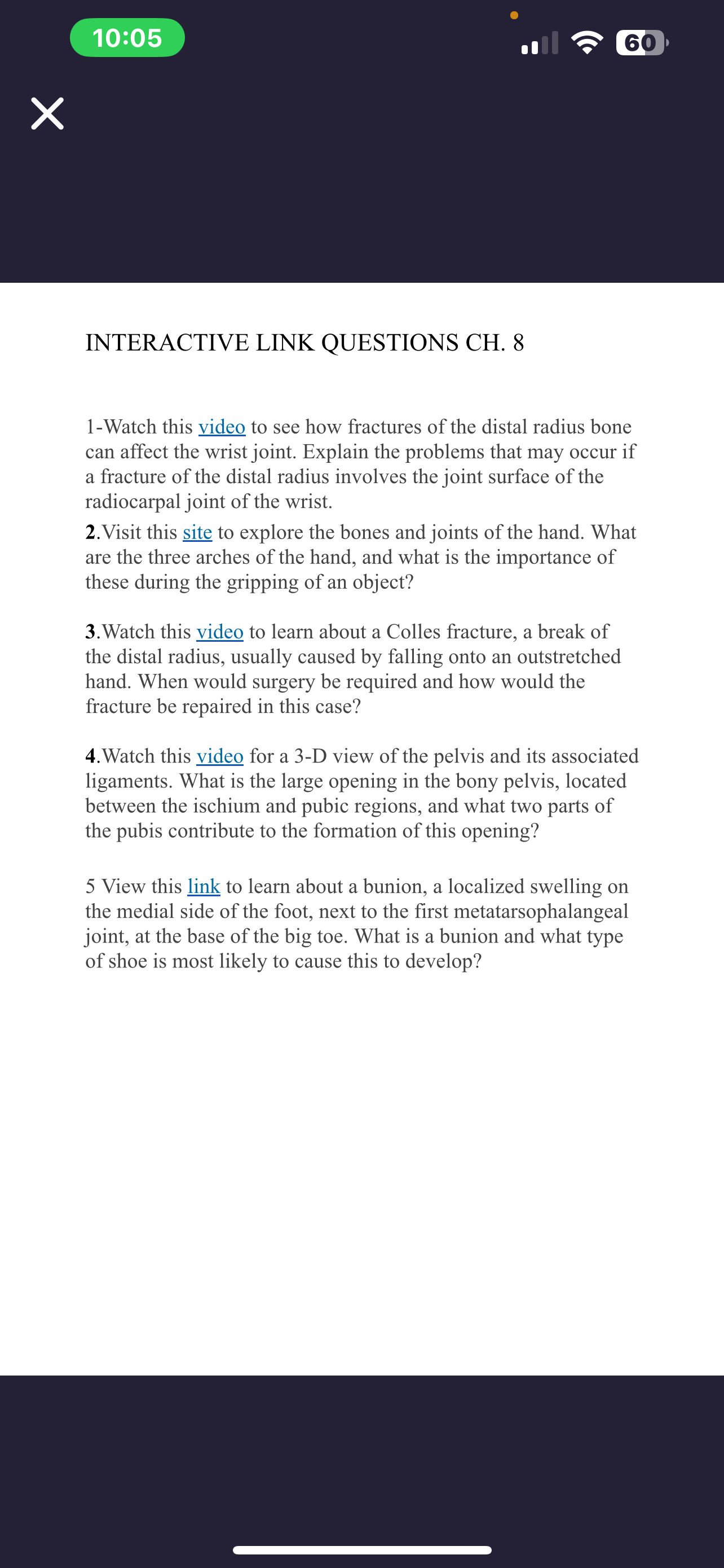 Solved INTERACTIVE LINK QUESTIONS CH. 81-Watch this video to | Chegg.com