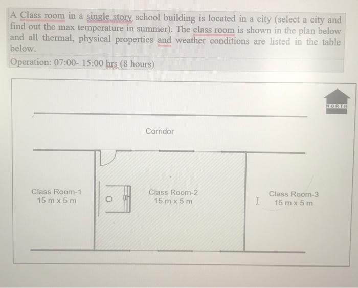 A Class room in a single story school building is | Chegg.com