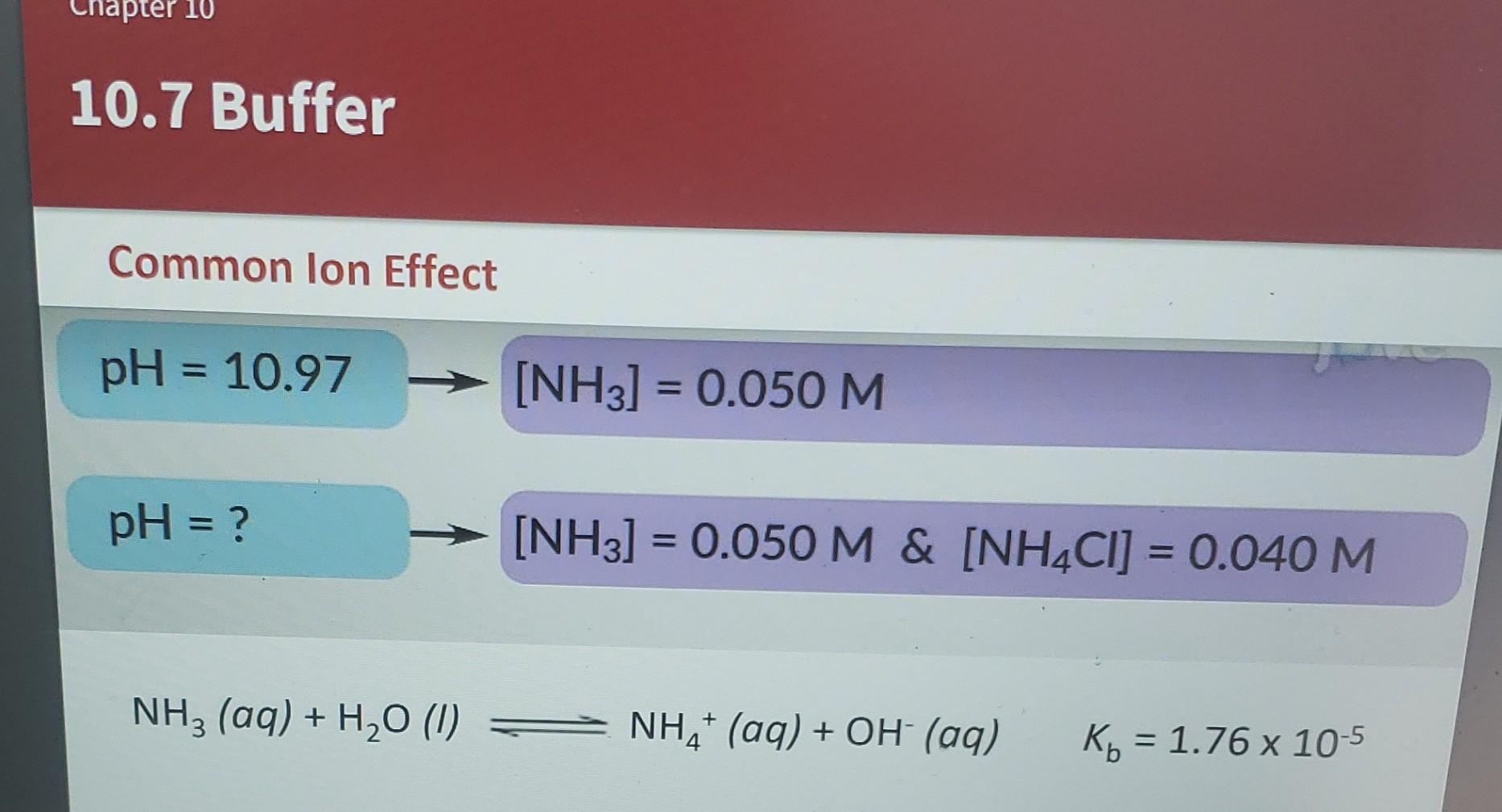Solved Common Ion Effect \\[ \\begin{aligned} | Chegg.com