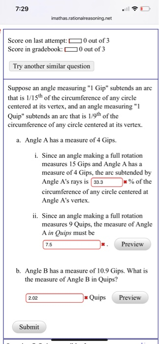 Solved 7:29 imathas.rationalreasoning.net Score on last | Chegg.com