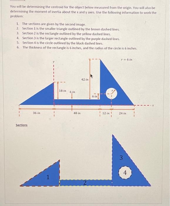 Solved You will be determining the centroid for the object | Chegg.com