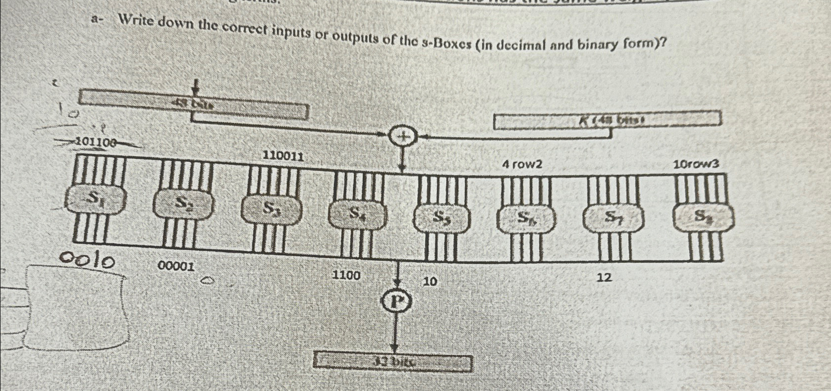 Solved a- ﻿Write down the correct inputs or outputs of the | Chegg.com