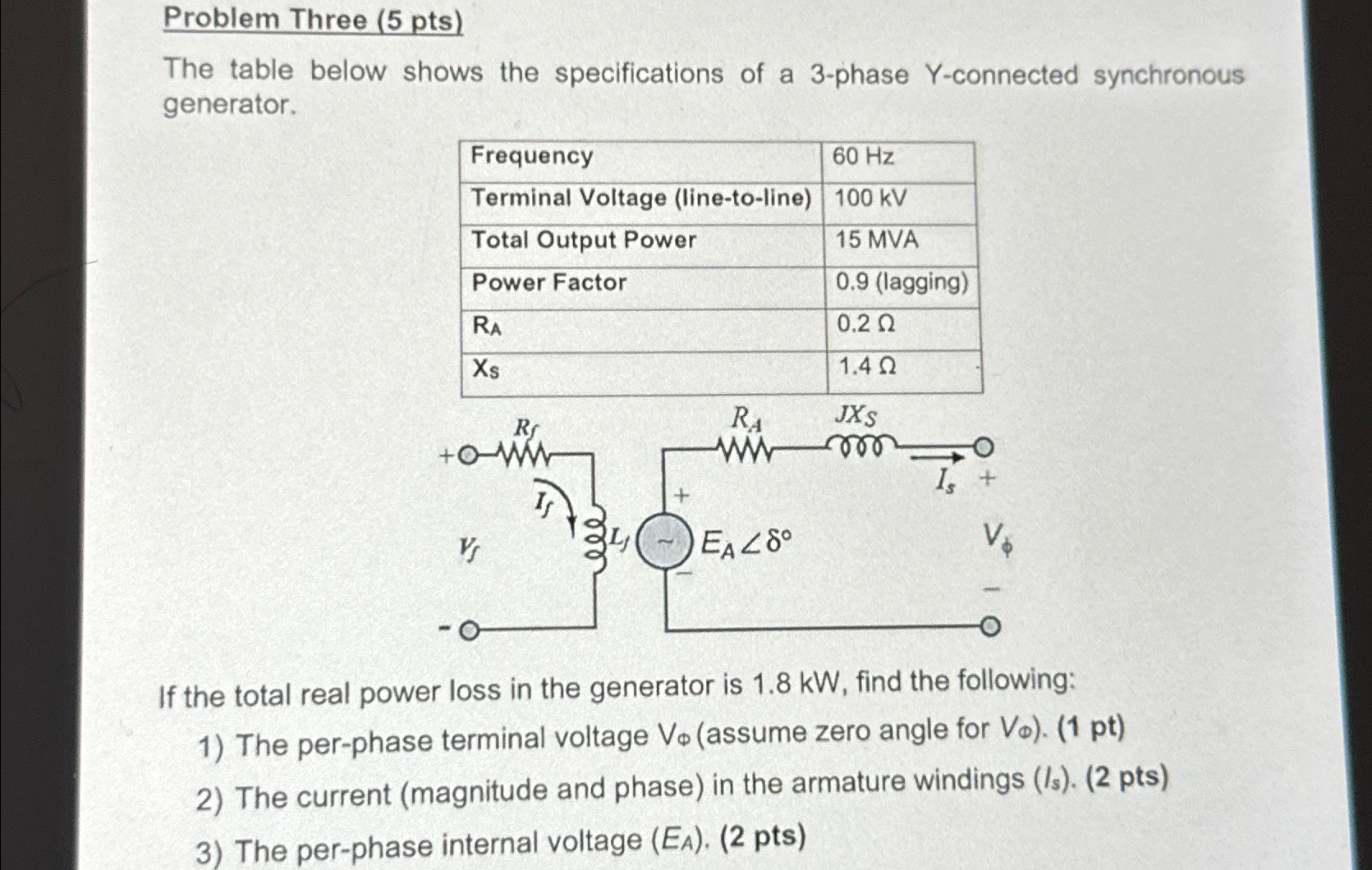 Solved Problem Three (5 ﻿pts)The table below shows the | Chegg.com