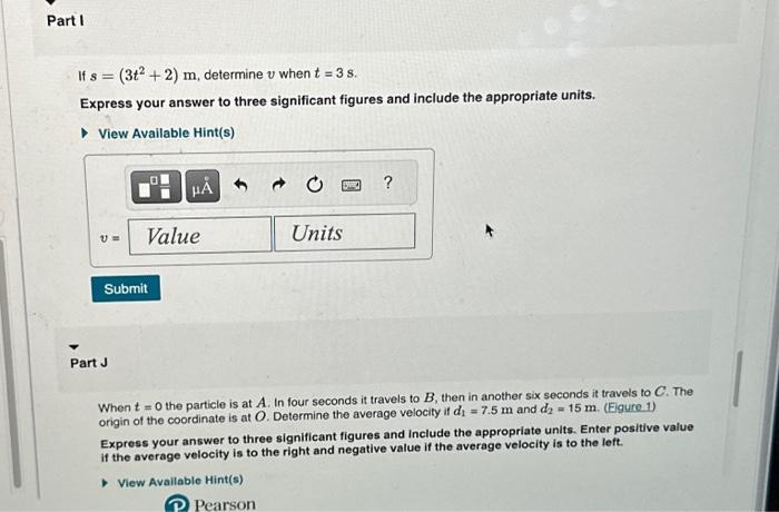 Solved If s=(2t3)m, where t is in seconds, determine v when | Chegg.com