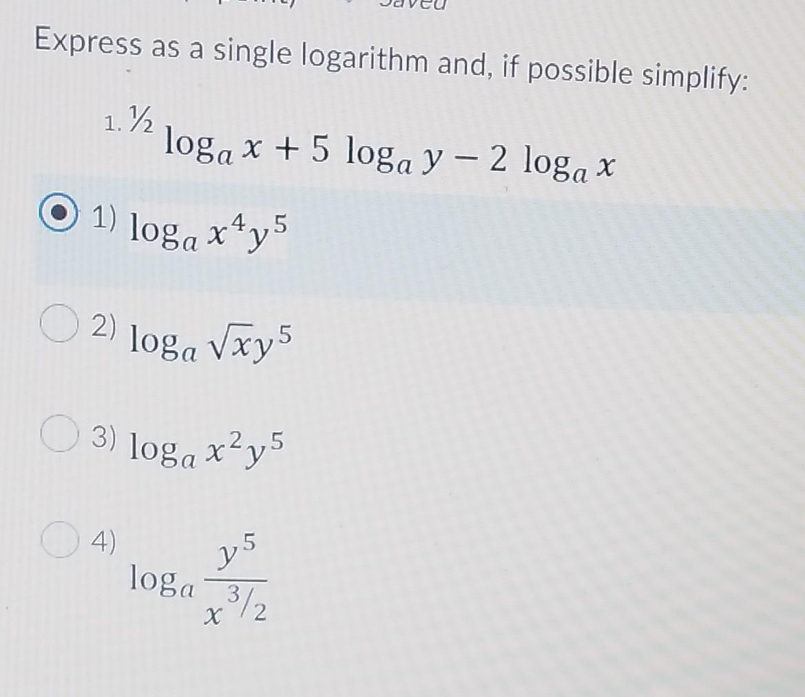 Solved Express as a single logarithm and, if possible | Chegg.com