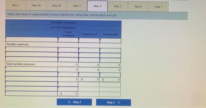 Solved Redo the intern's segmented income statement using | Chegg.com