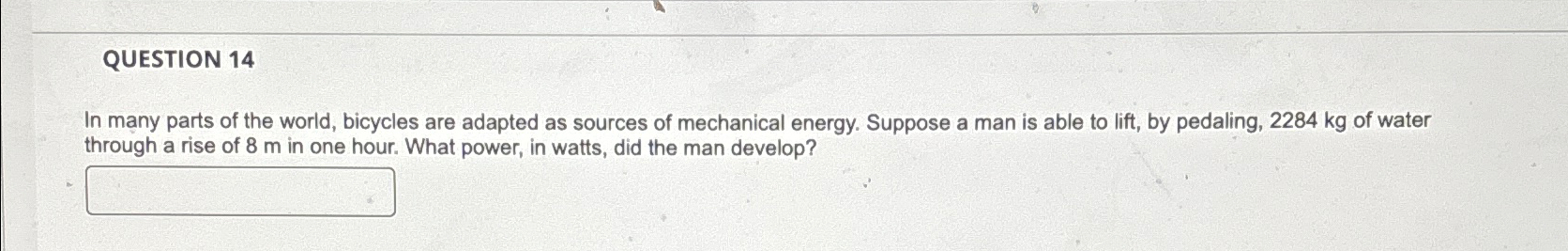 Solved QUESTION 14In many parts of the world, bicycles are | Chegg.com