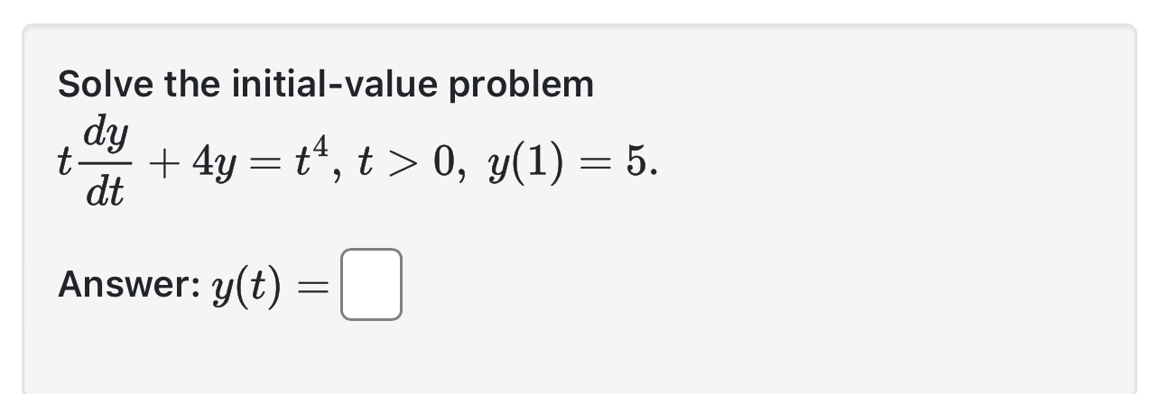 Solved Solve The Initial Value