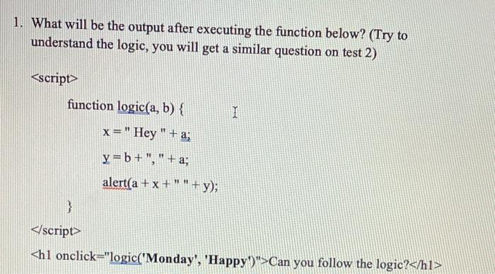 Solved 1. What will be the output after executing the | Chegg.com