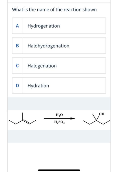 Solved What is the name of the reaction shown A | Chegg.com