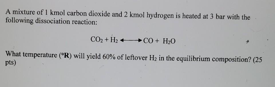 Solved A mixture of 1 kmol carbon dioxide and 2 kmol | Chegg.com