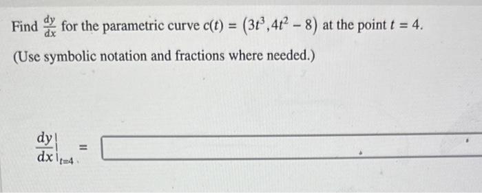 Solved Find the parametric equation for the curve | Chegg.com